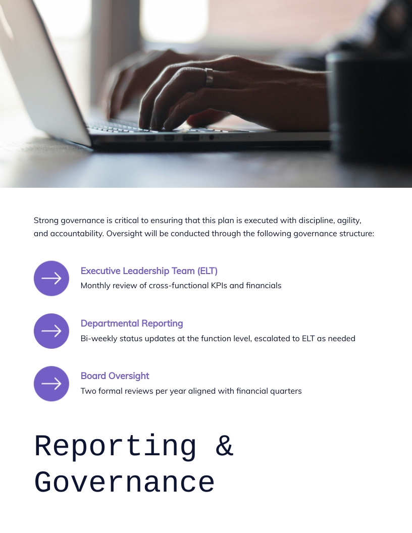Corporate Annual Operating Plan Template | Visme