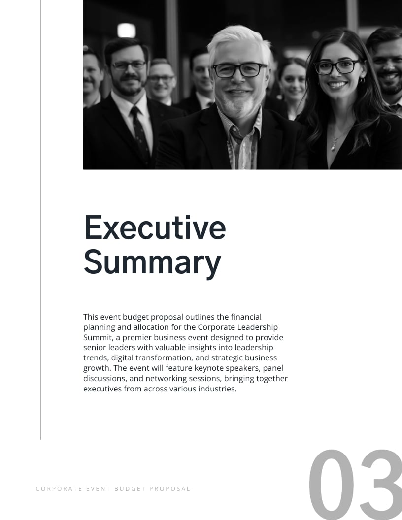 Corporate Event Budget Proposal Template | Visme