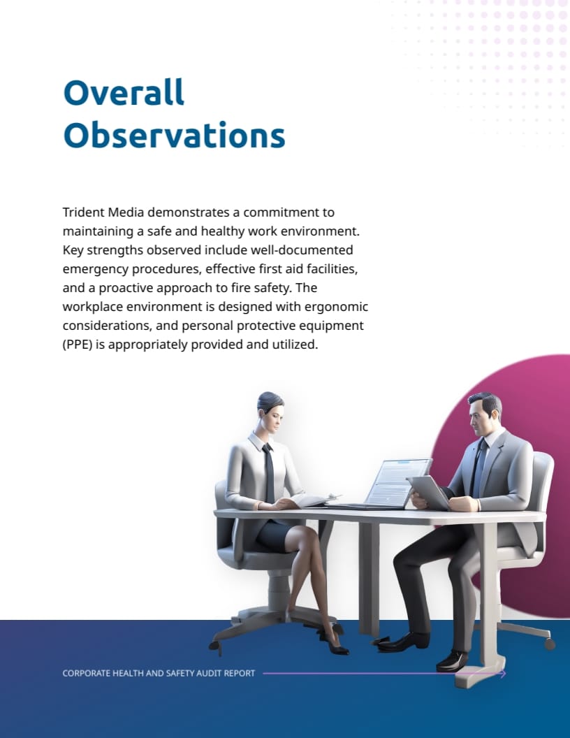 Corporate Health and Safety Audit Report Template | Visme