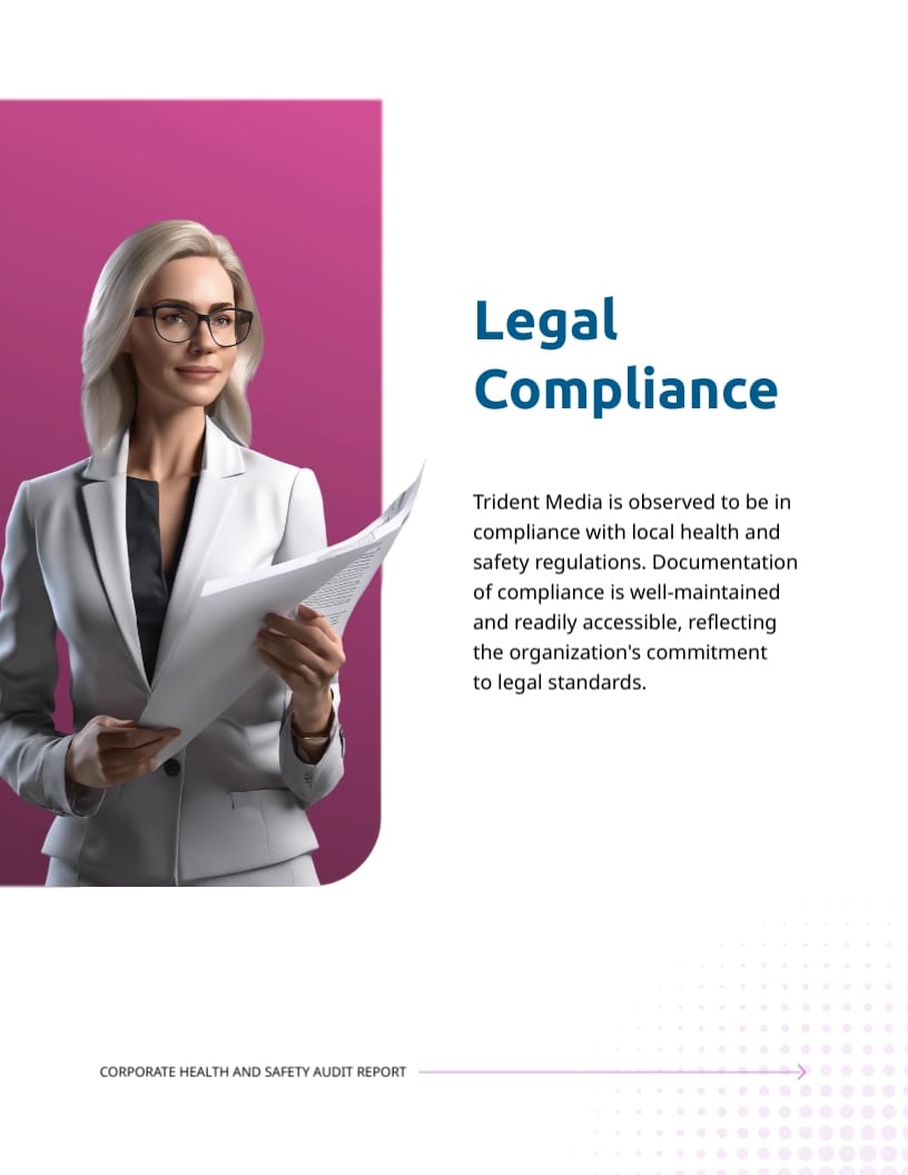 Corporate Health and Safety Audit Report Template | Visme