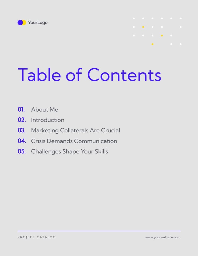 Corporate Project Catalog Template | Visme