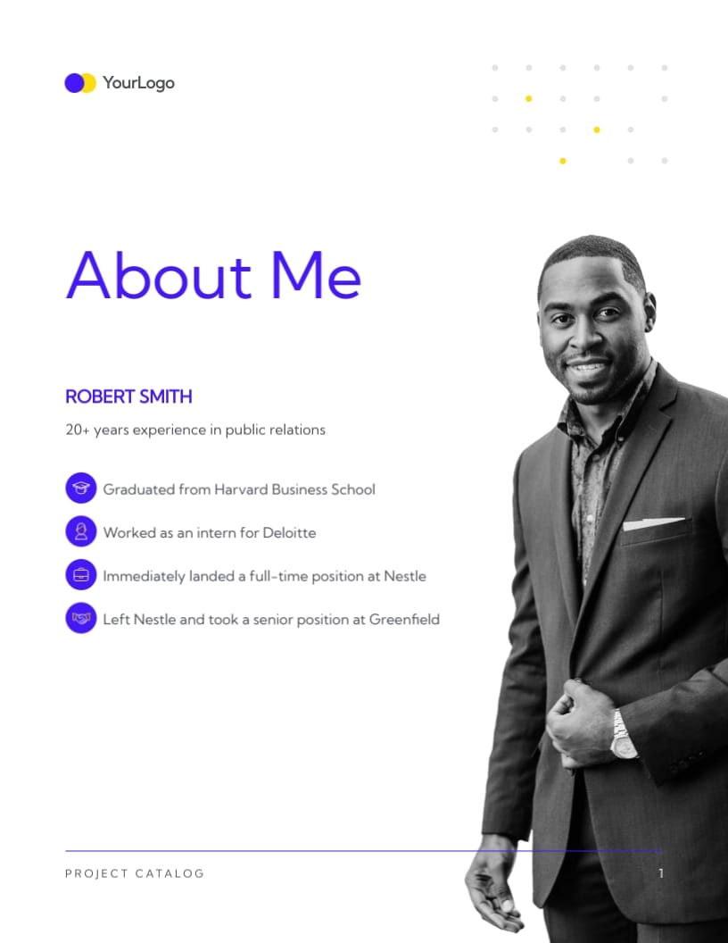 Corporate Project Catalog Template | Visme