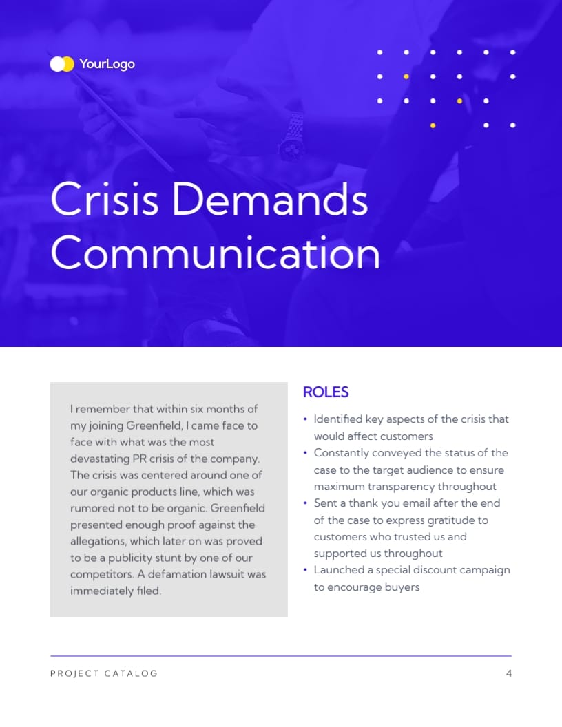 Corporate Project Catalog Template | Visme