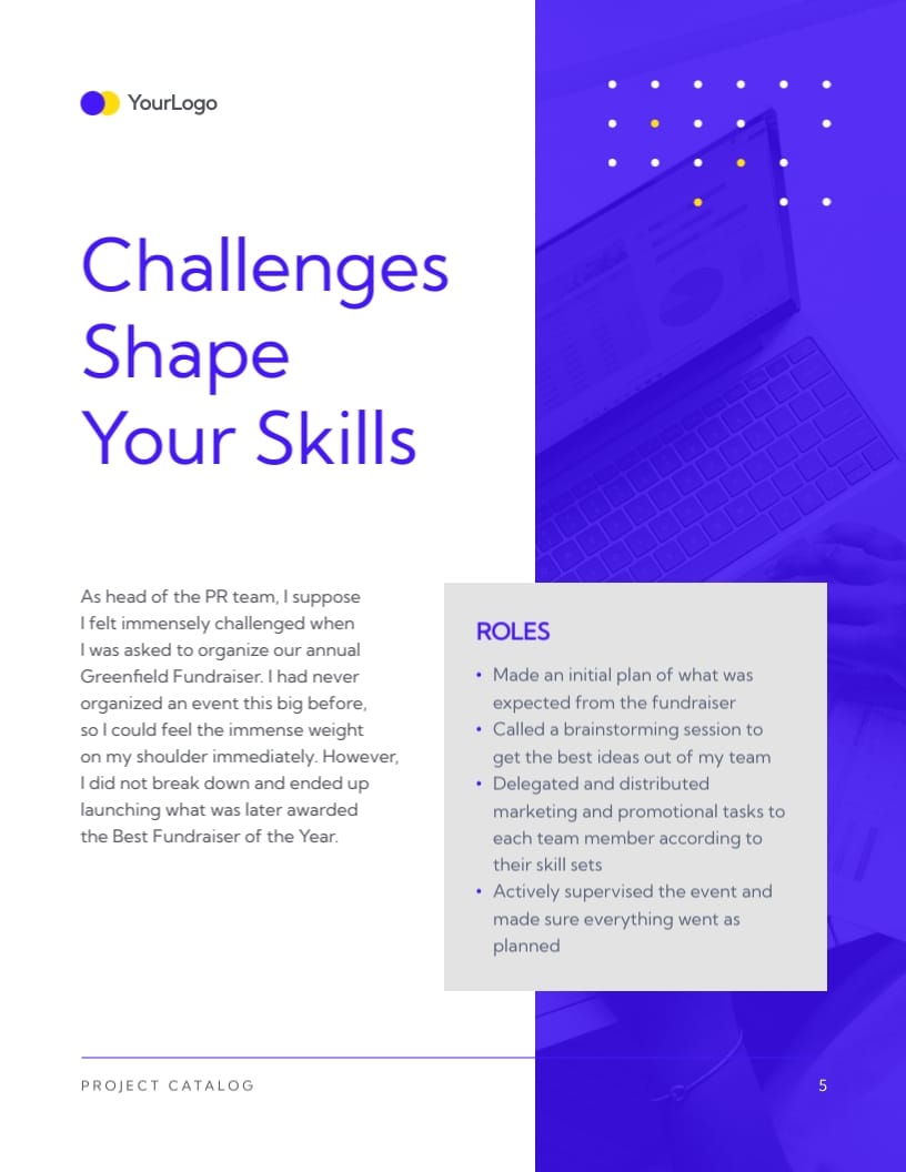 Corporate Project Catalog Template | Visme