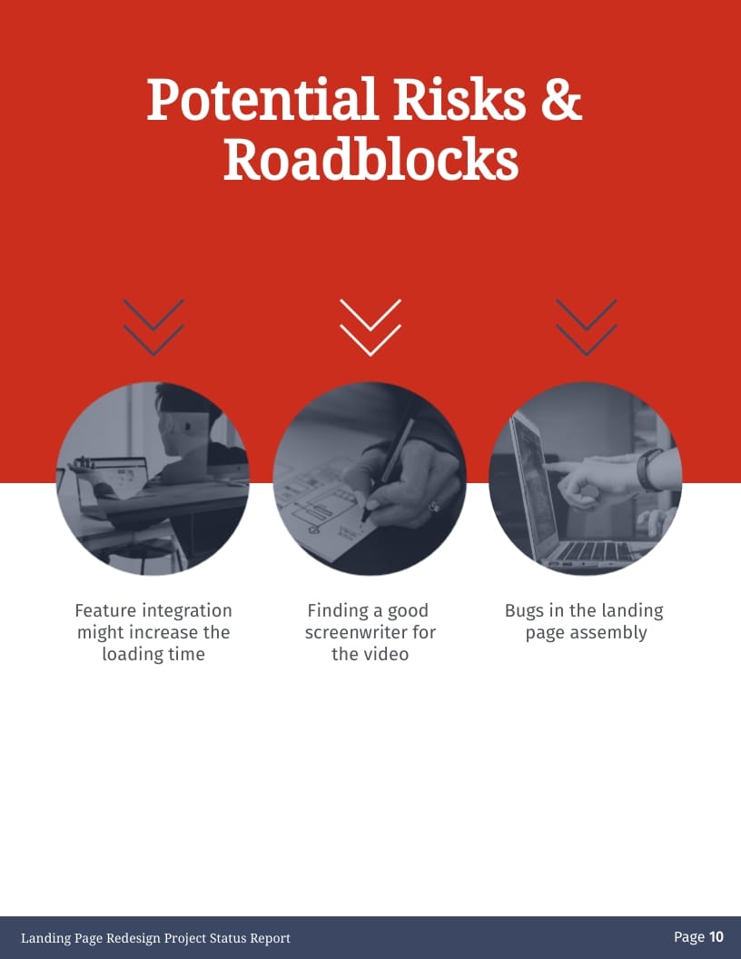 Corporate Project Status Report Template | Visme