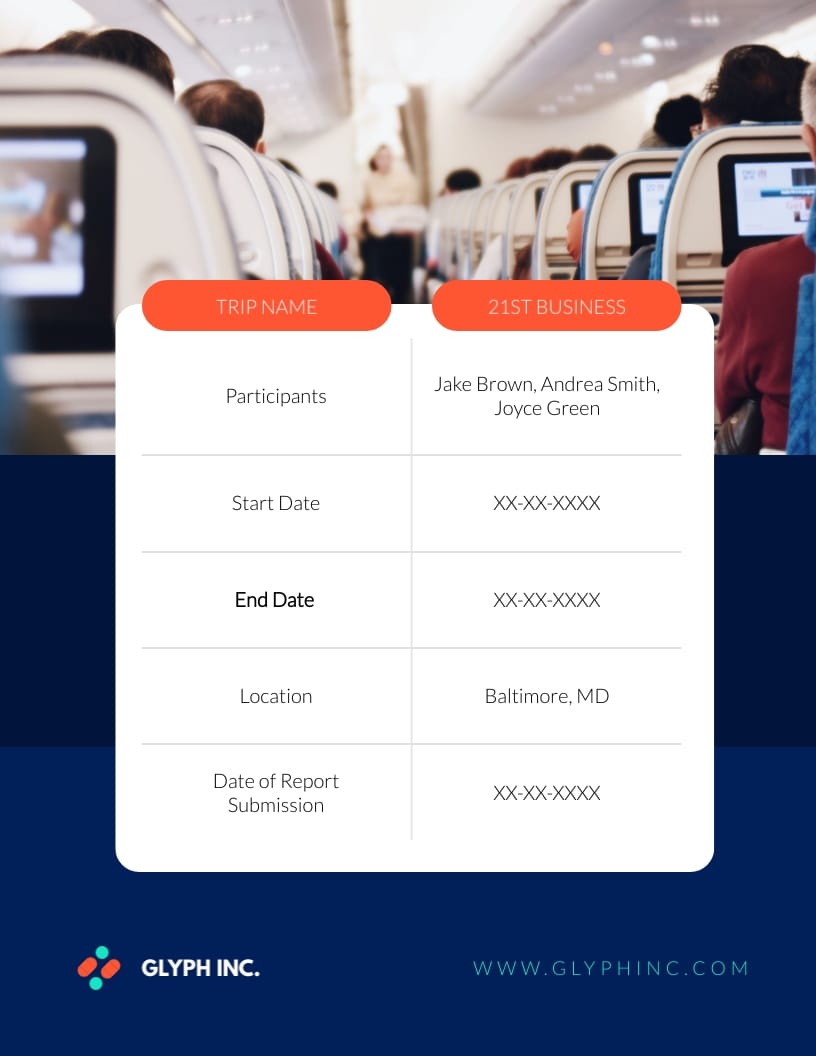 Corporate Trip Report 2 Template | Visme