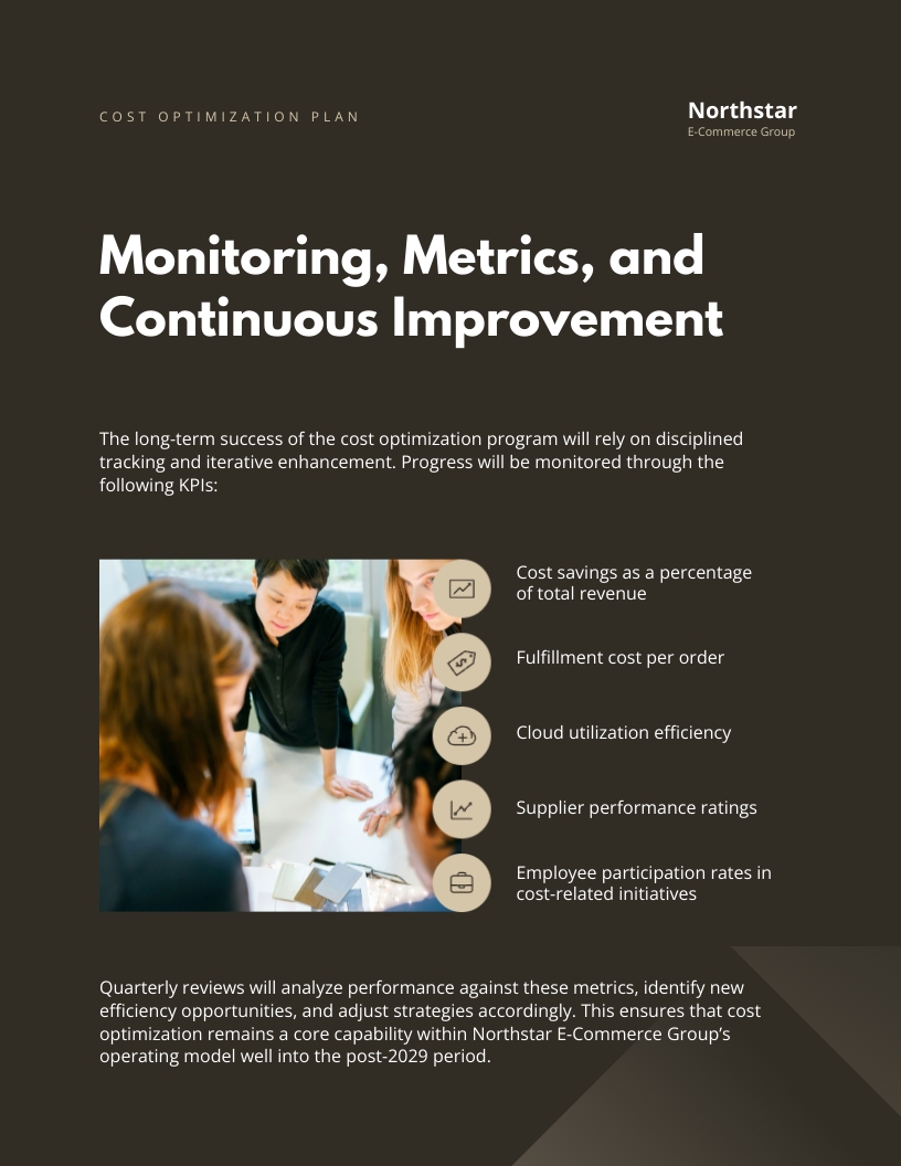 Cost Optimization Plan Template | Visme