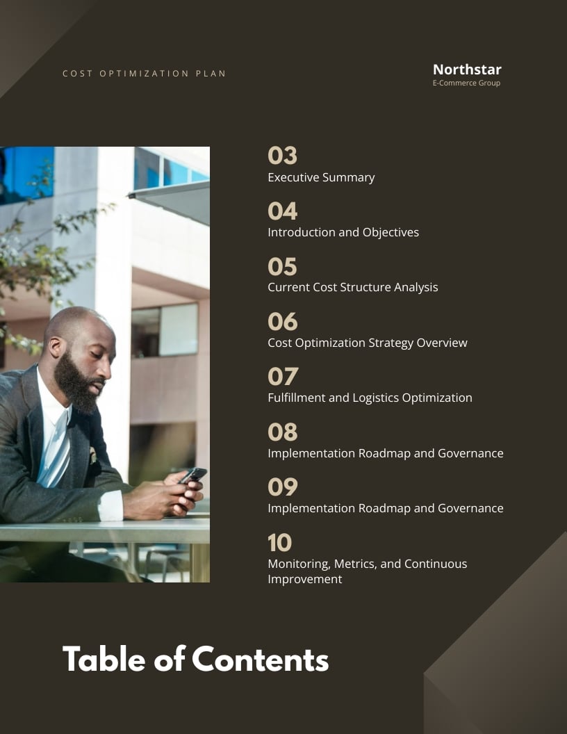 Cost Optimization Plan Template | Visme