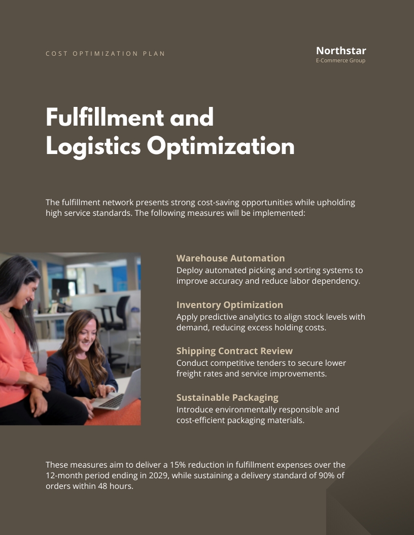 Cost Optimization Plan Template | Visme