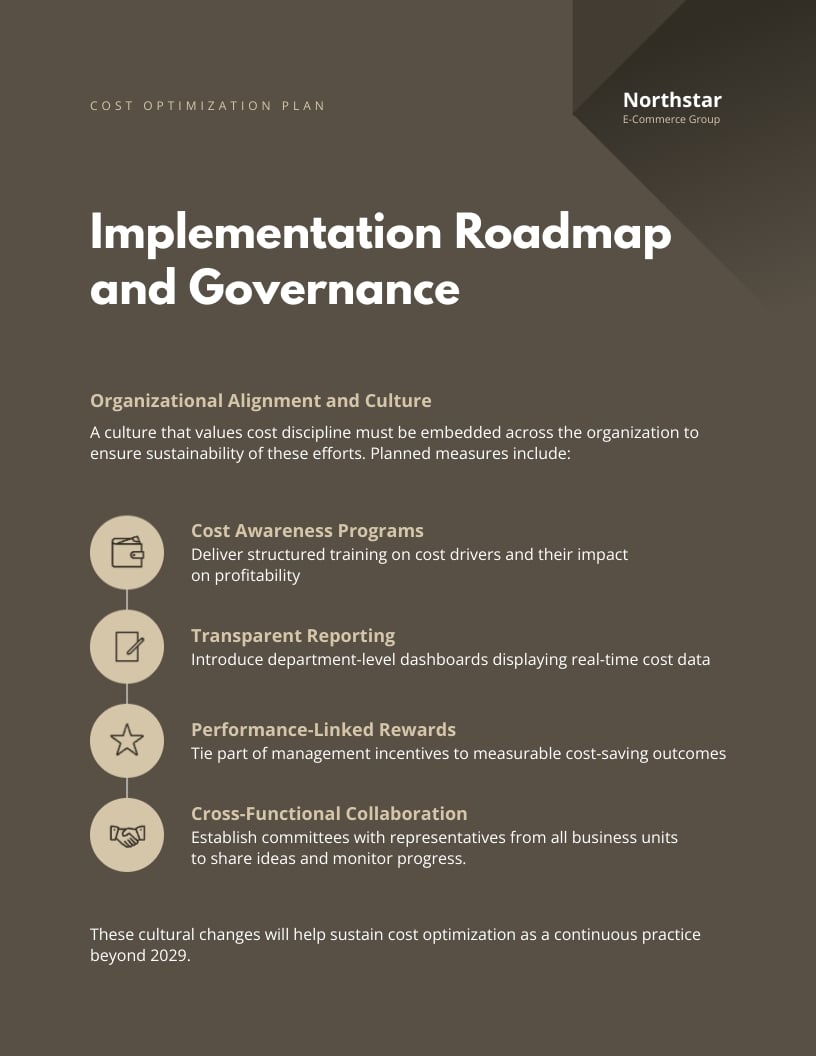Cost Optimization Plan Template | Visme