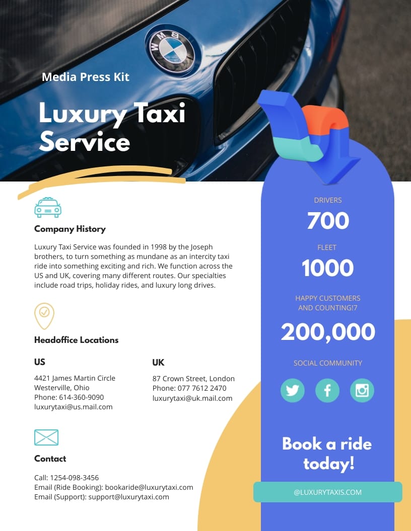 Creative Media Press Kit Template | Visme