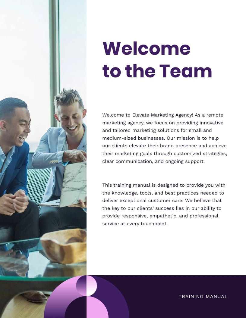 Customer Care Training Manual Template | Visme