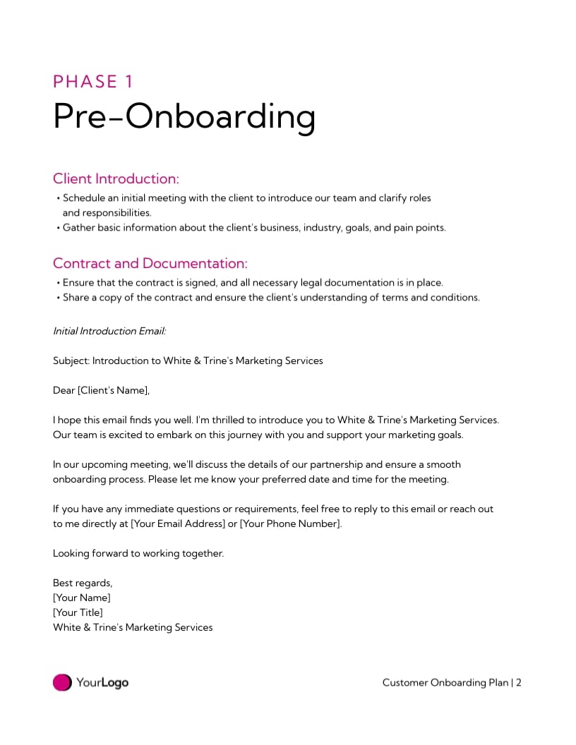 Customer Onboarding Plan Template | Visme