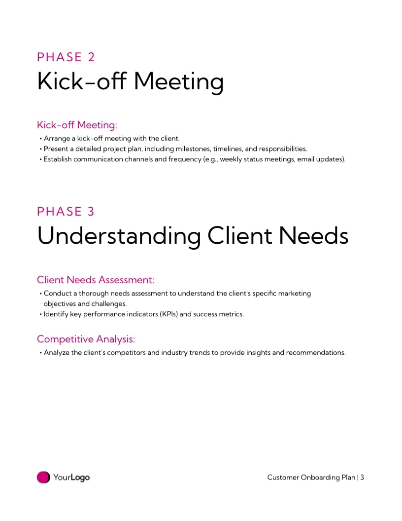 Customer Onboarding Plan Template | Visme