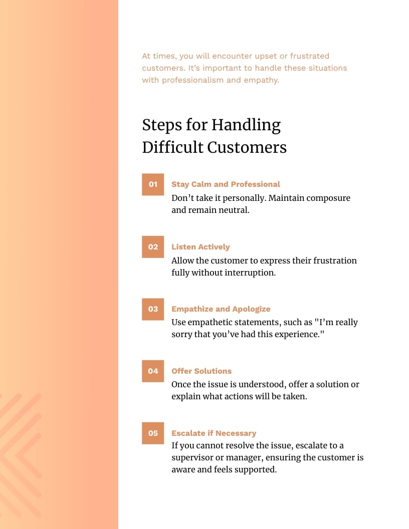 Customer Service Call Center Training Manual Template | Visme