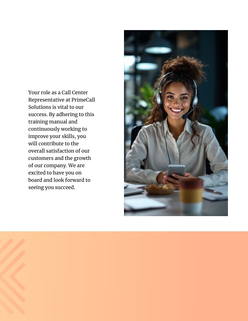 Customer Service Call Center Training Manual Template | Visme