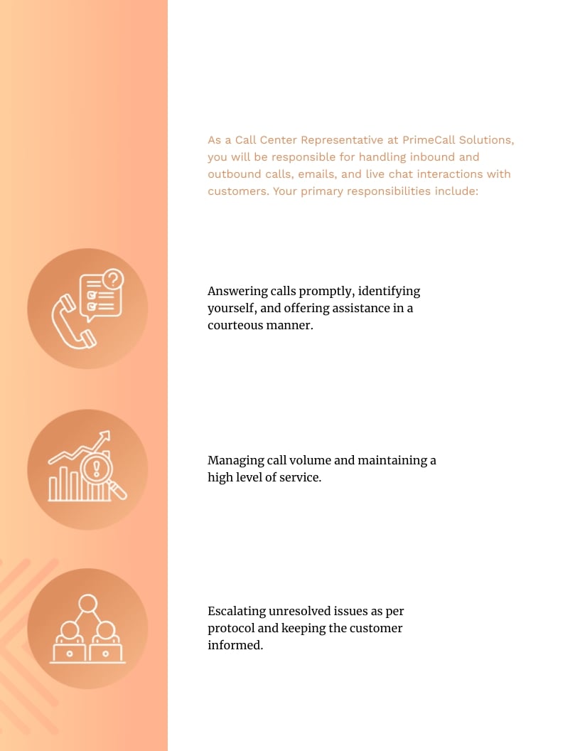 Customer Service Call Center Training Manual Template | Visme