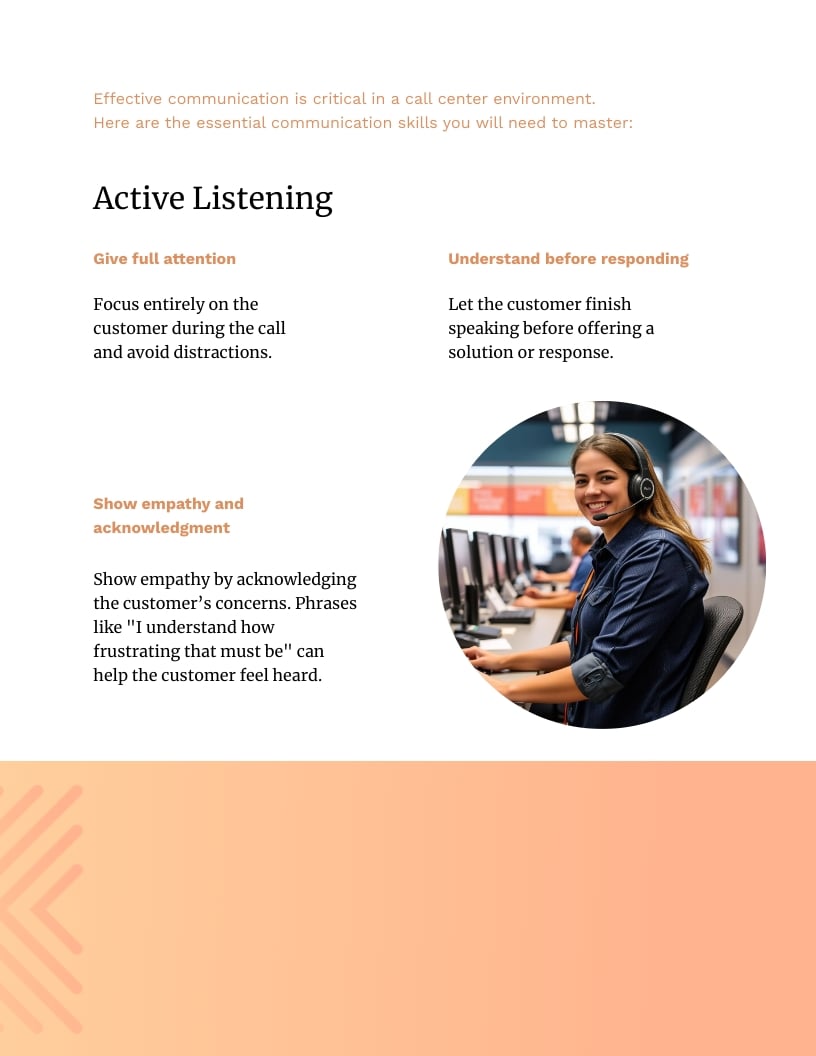 Customer Service Call Center Training Manual Template | Visme