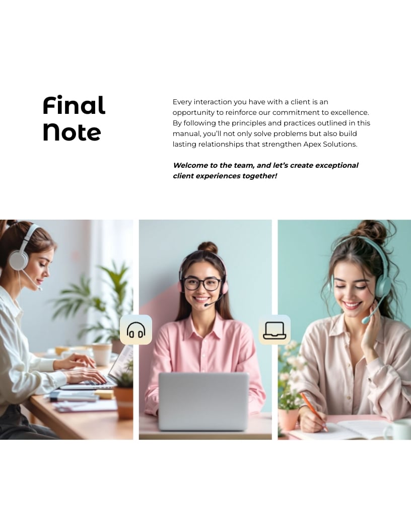Customer Service Representative Training Manual Template | Visme