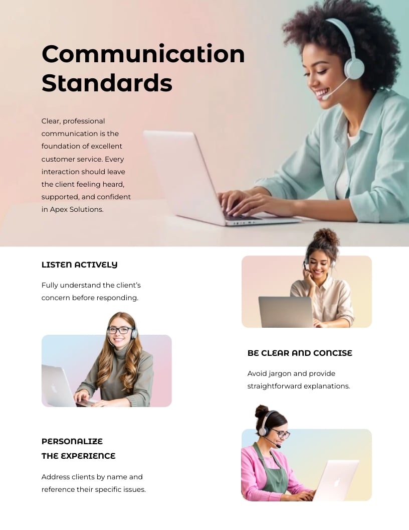 Customer Service Representative Training Manual Template | Visme