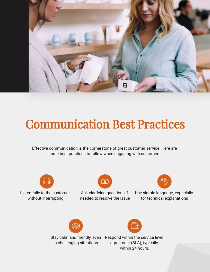 Customer Service Training Manual Example Template | Visme Customer Service Training Manual Example Template | Visme