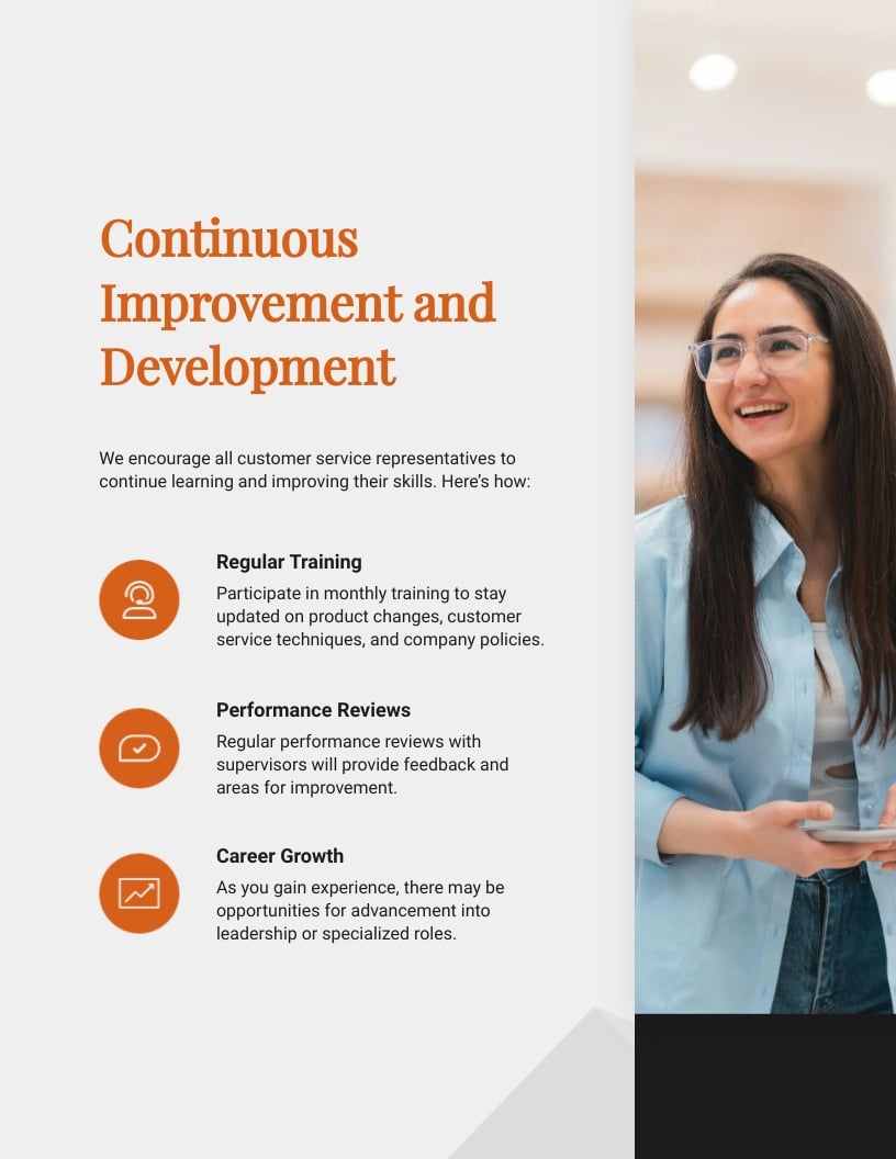 Customer Service Training Manual Example Template | Visme Customer Service Training Manual Example Template | Visme