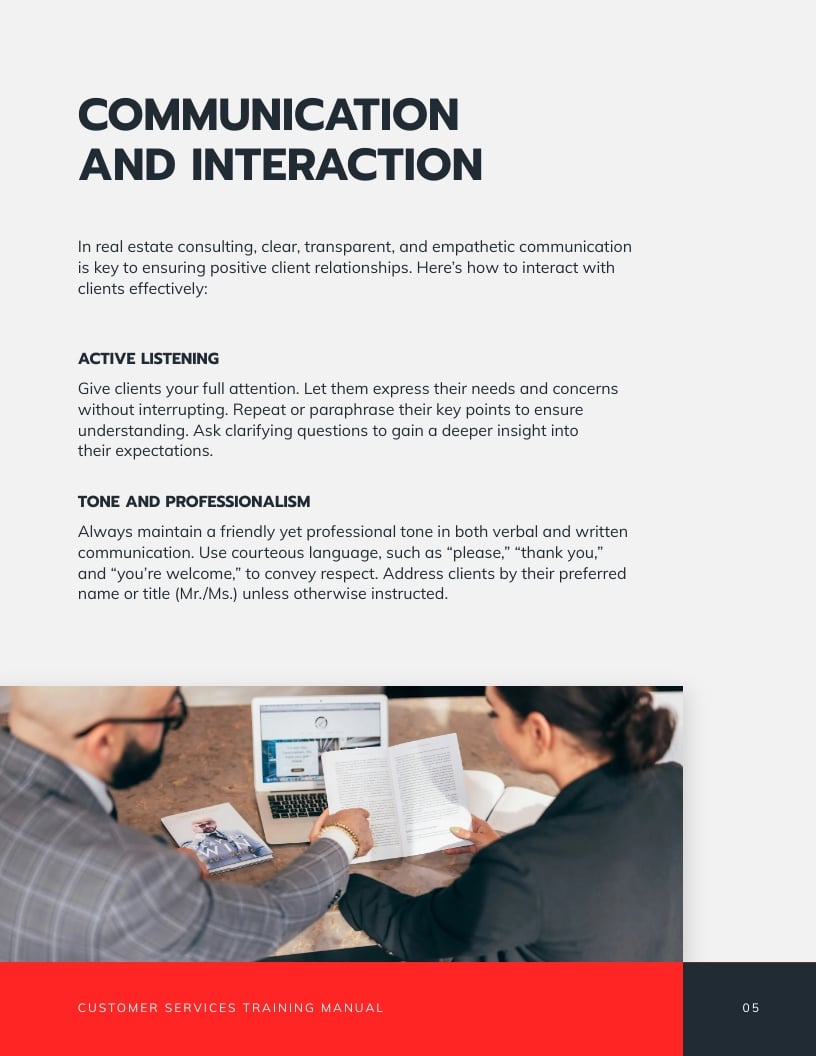 Customer Services Training Manual Template | Visme