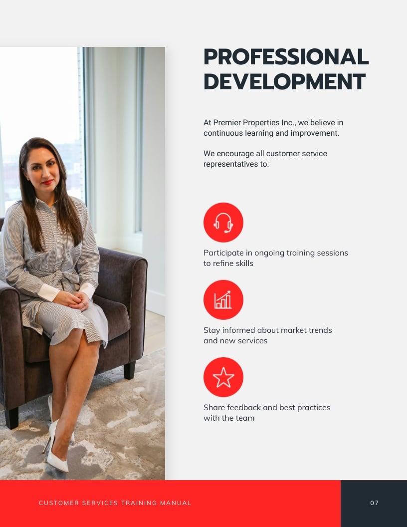 Customer Services Training Manual Template | Visme