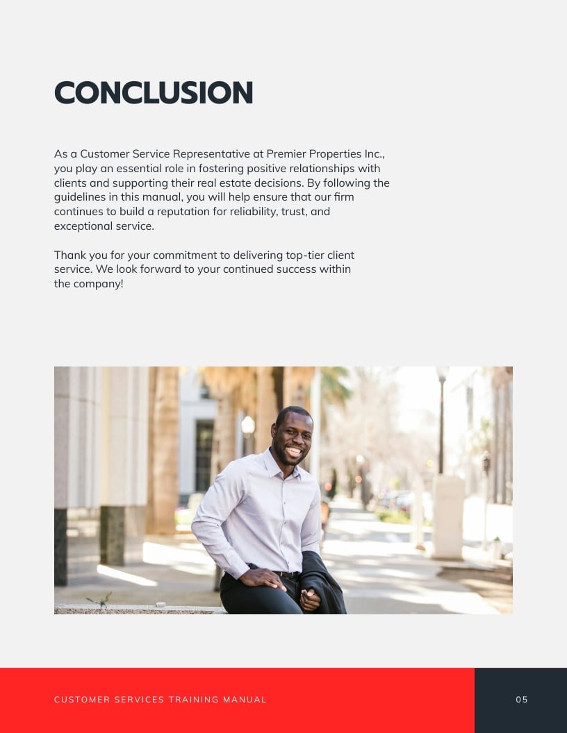 Customer Services Training Manual Template | Visme