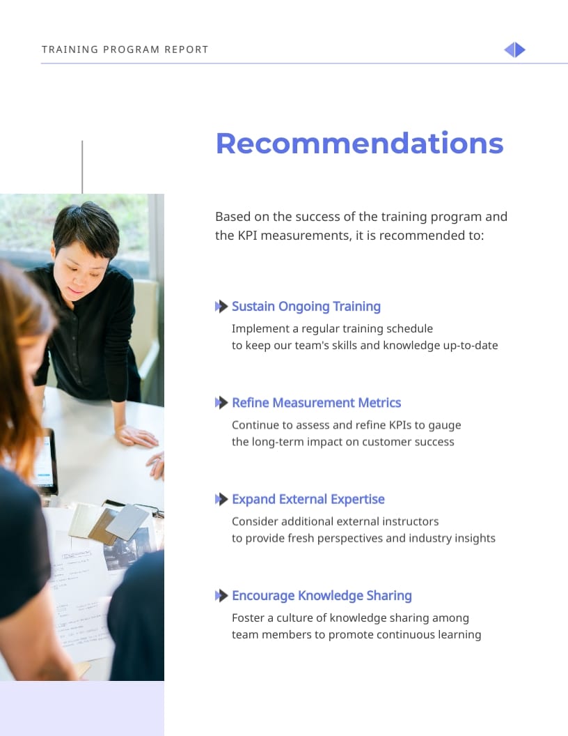 Customer Success Training Report Template | Visme