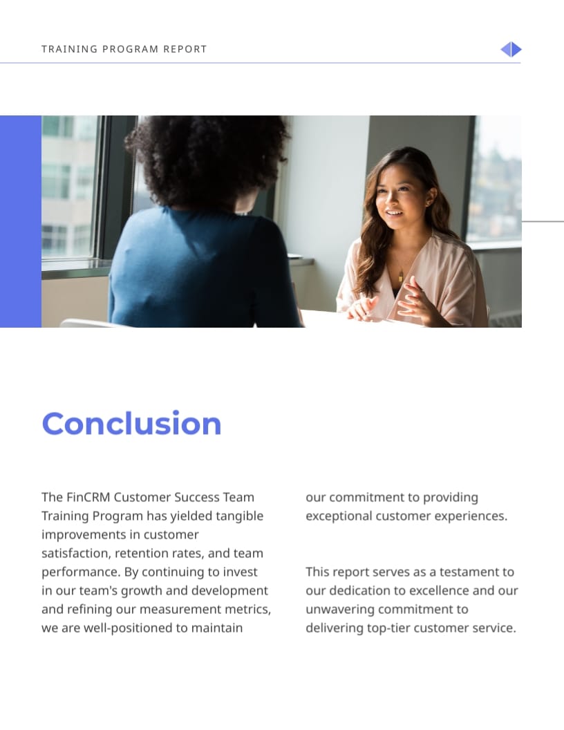 Customer Success Training Report Template | Visme