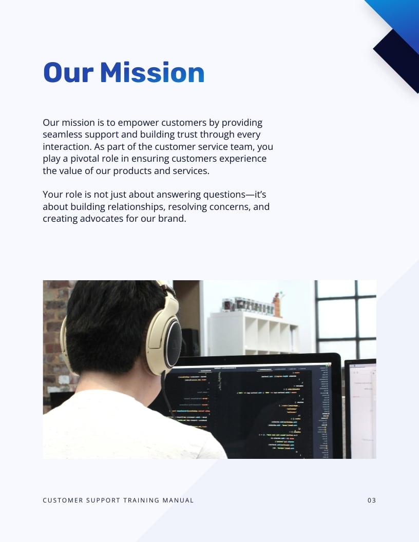 Customer Support Training Manual Template | Visme