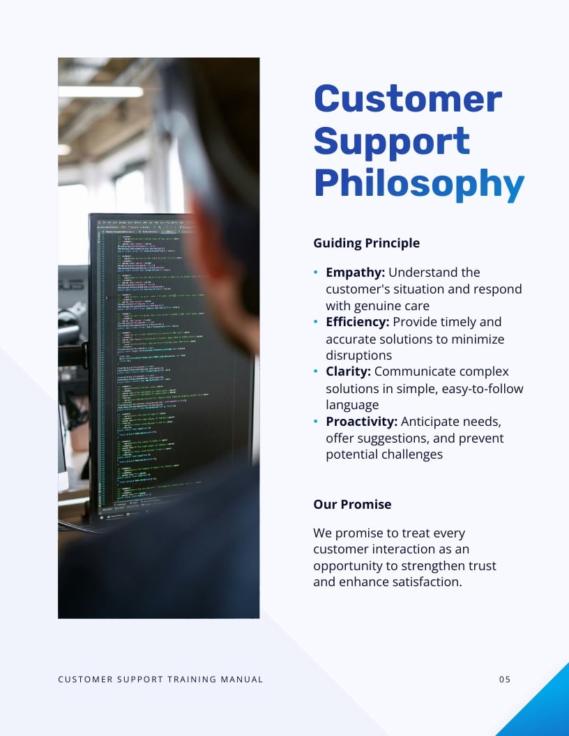 Customer Support Training Manual Template | Visme