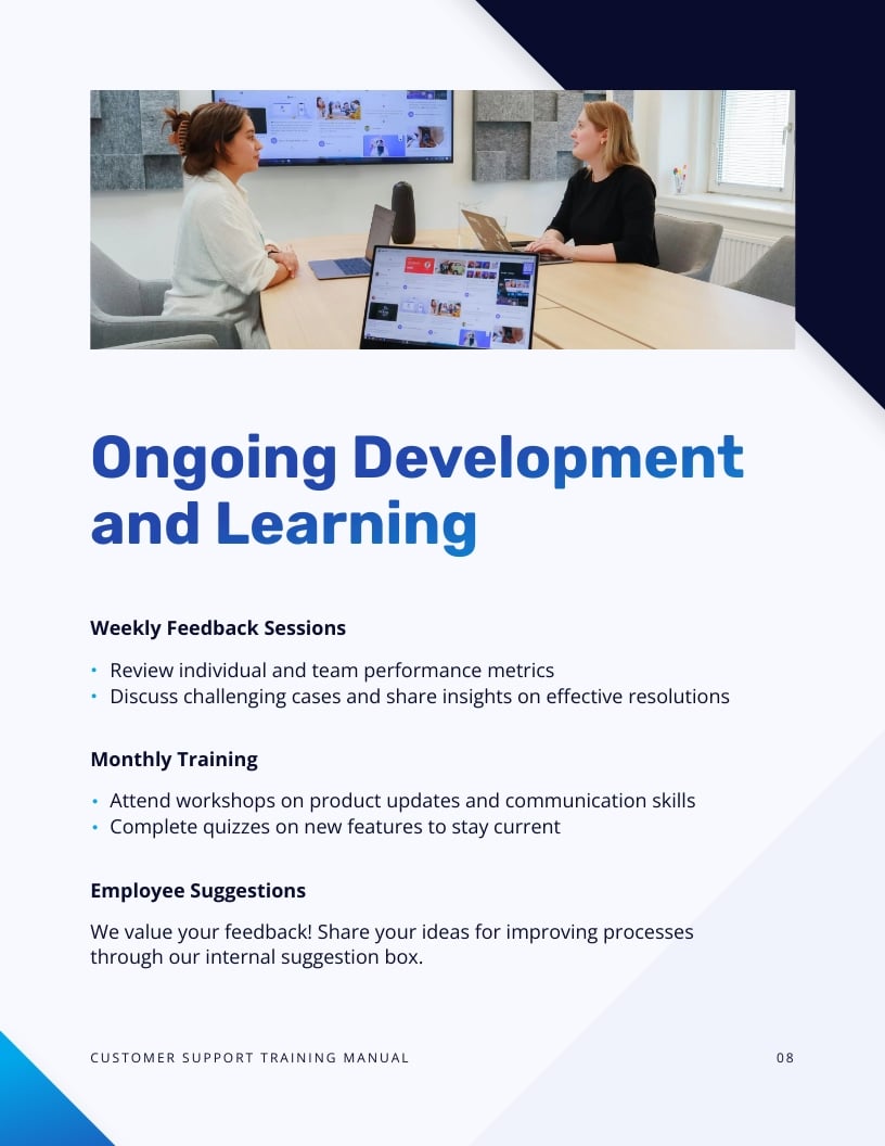 Customer Support Training Manual Template | Visme