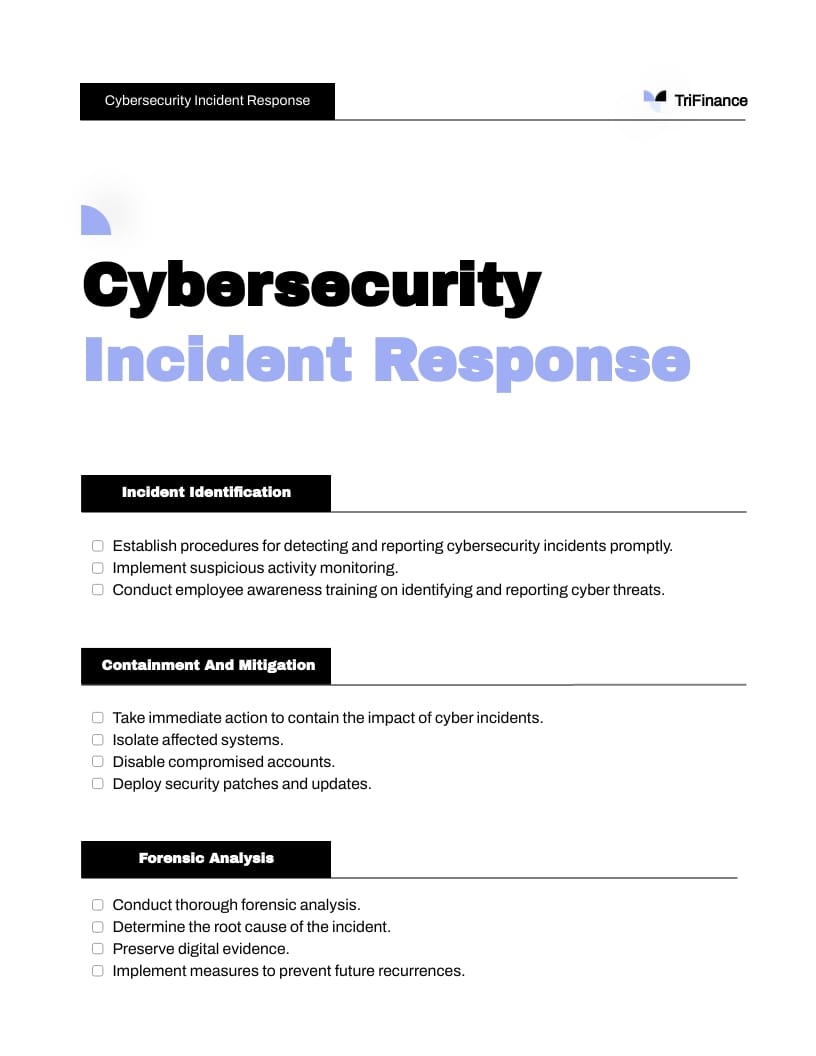 Cyber Security Business Continuity Plan Template | Visme