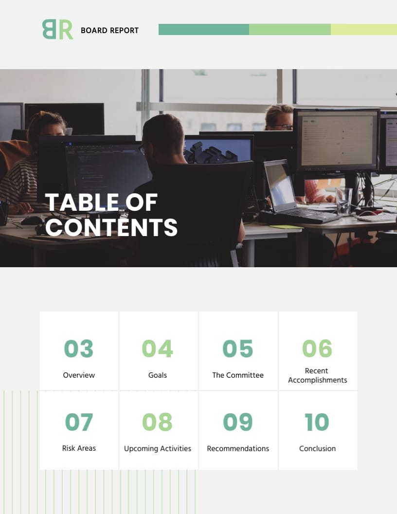 Cybersecurity Board Report Template | Visme