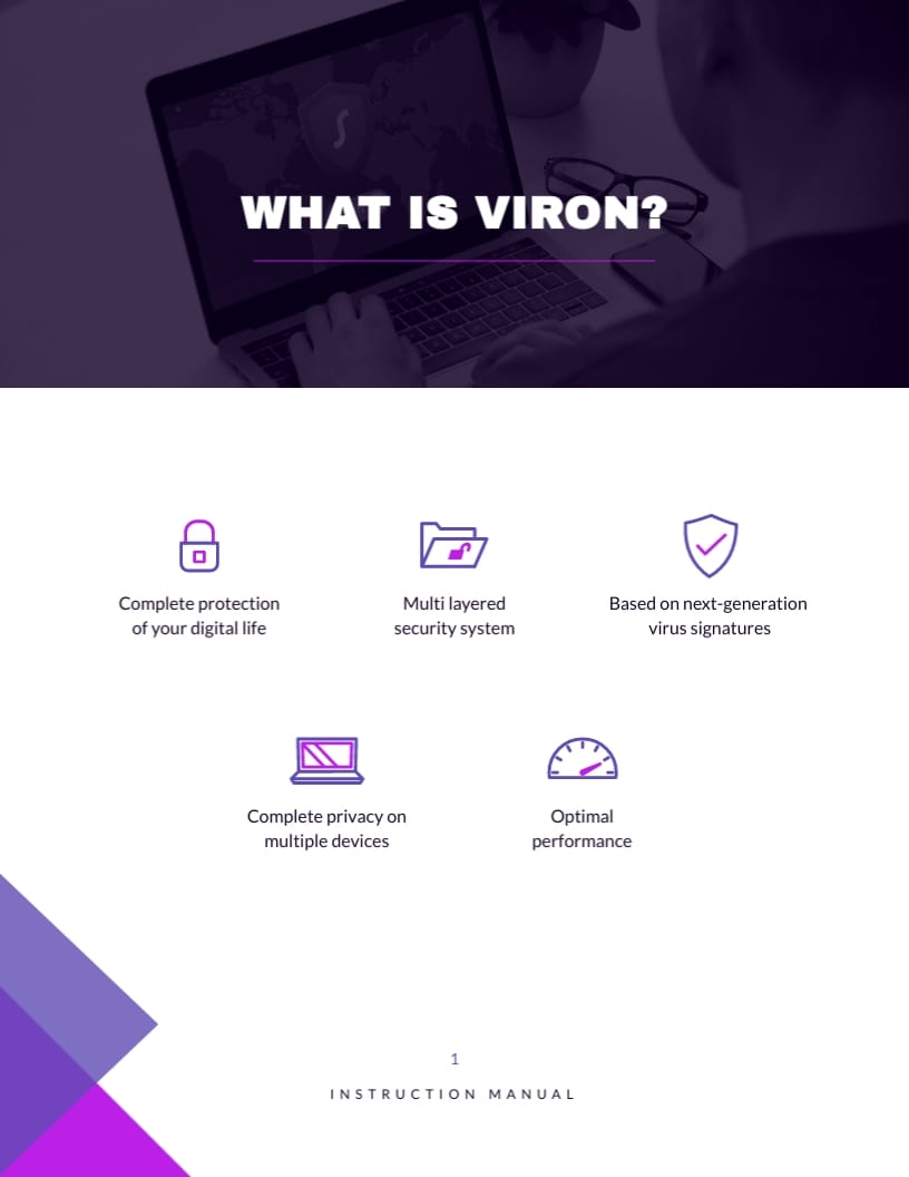 Cybersecurity Software Instruction Manual Template | Visme