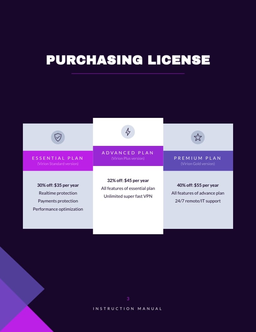 Cybersecurity Software Instruction Manual Template | Visme