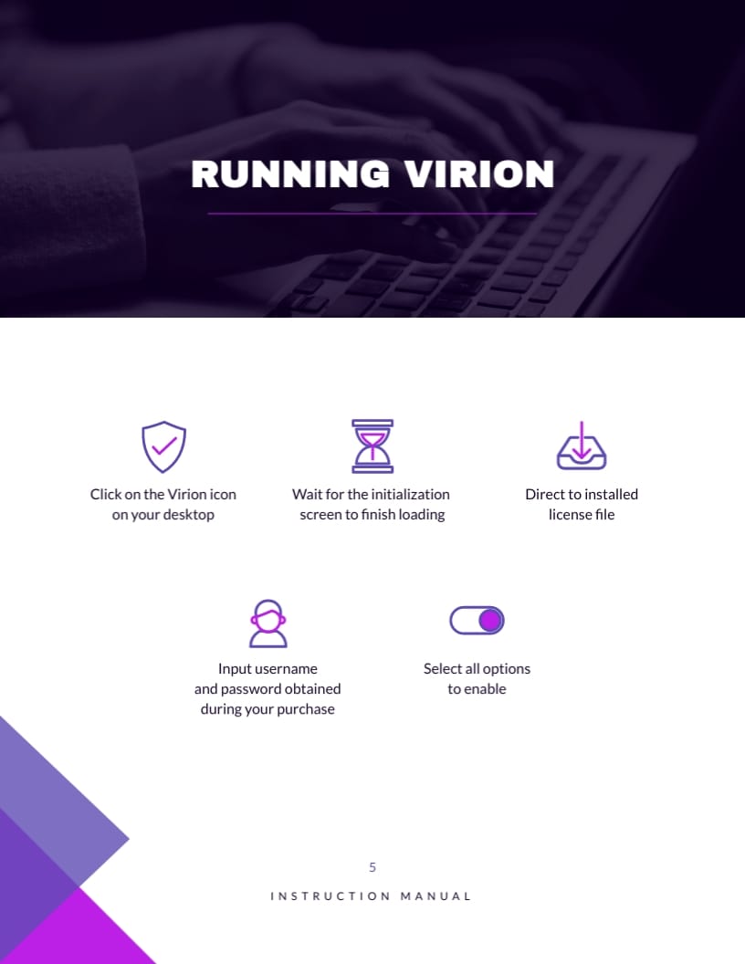 Cybersecurity Software Instruction Manual Template | Visme