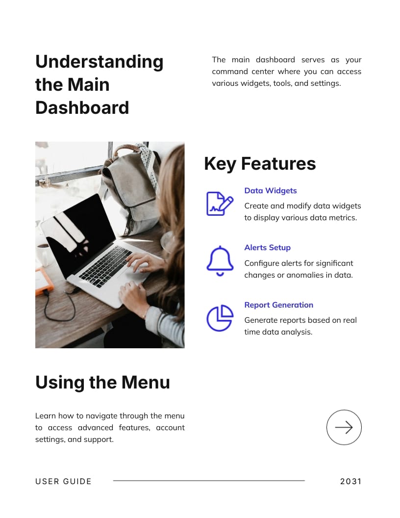 Dashboard User Guide Template | Visme