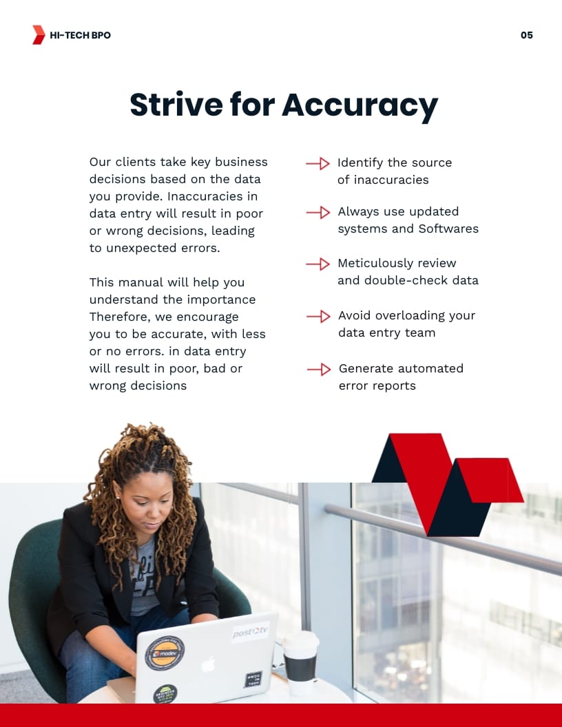 Data Entry Operator Training Manual Template | Visme