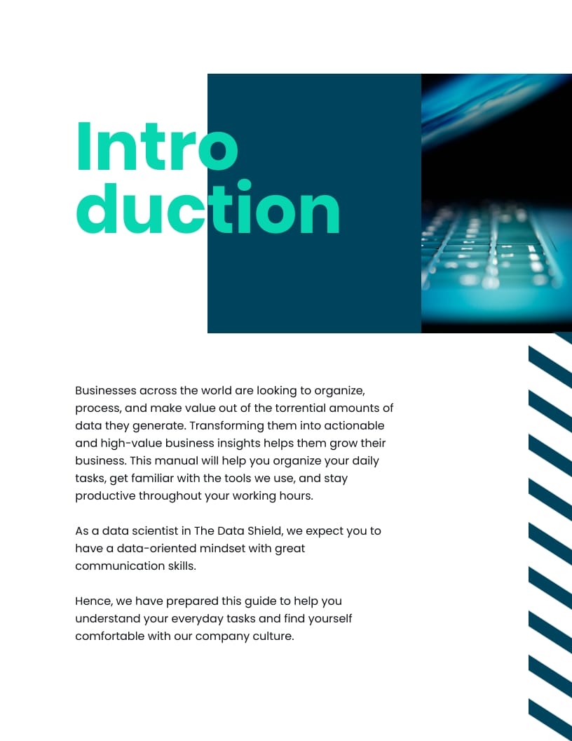 Data Scientist Training Manual Template | Visme