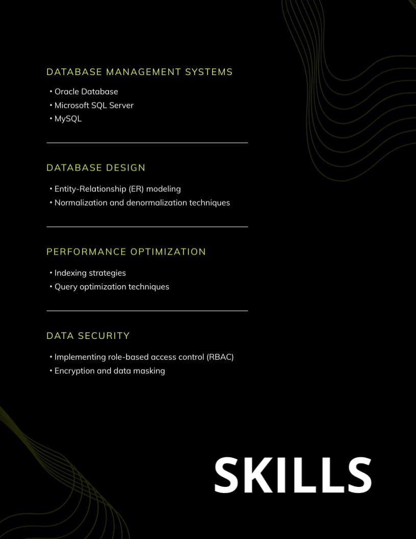 Database Engineer Portfolio Template | Visme
