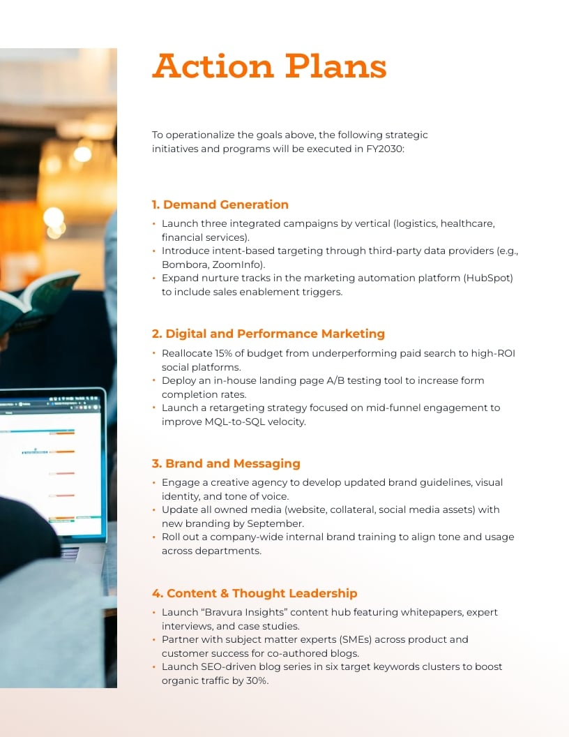 Departmental Annual Operating Plan Template | Visme