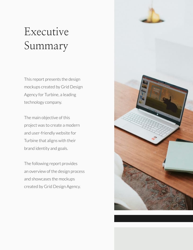 Design Mockup Report Template | Visme