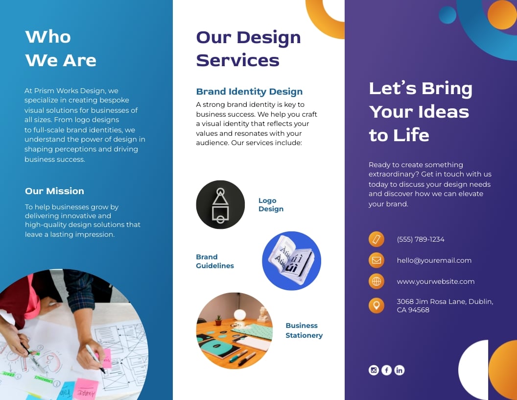 Design Z-Fold Brochure Template | Visme