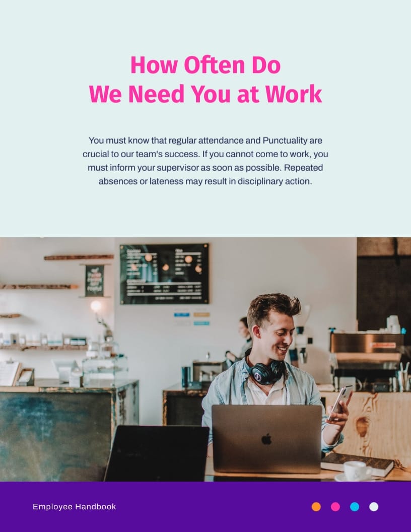 Design and Media Employee Handbook Template | Visme