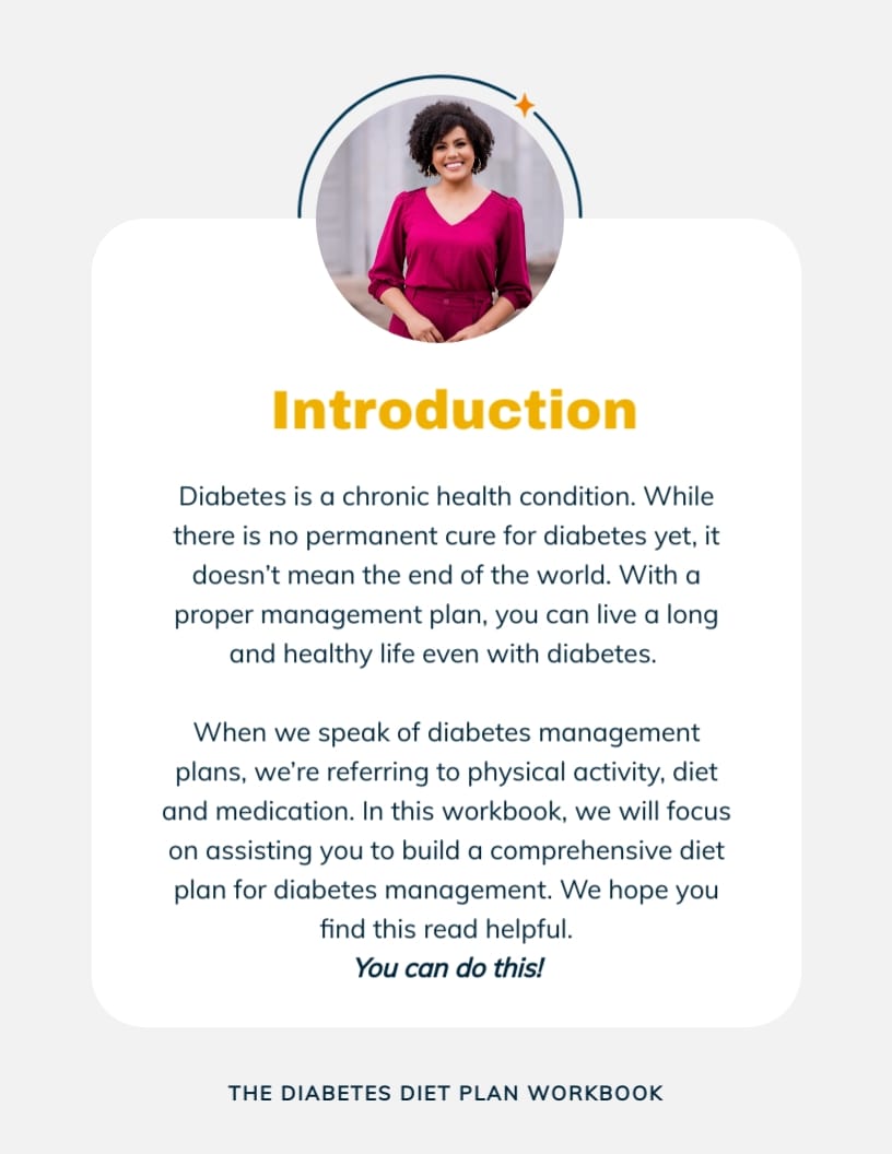 Diabetes Diet Plan Workbook Template | Visme