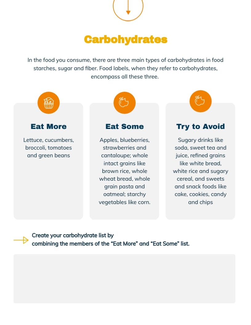 Diabetes Diet Plan Workbook Template | Visme
