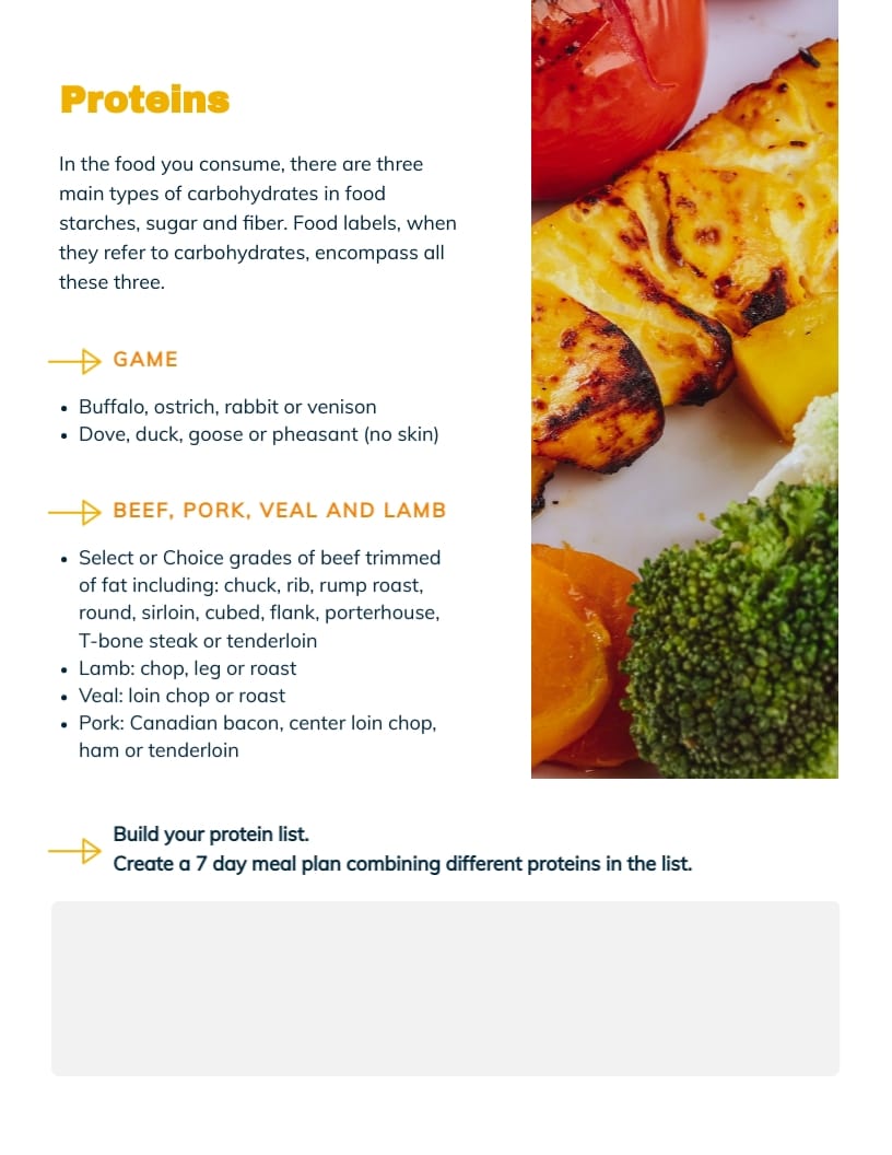 Diabetes Diet Plan Workbook Template | Visme